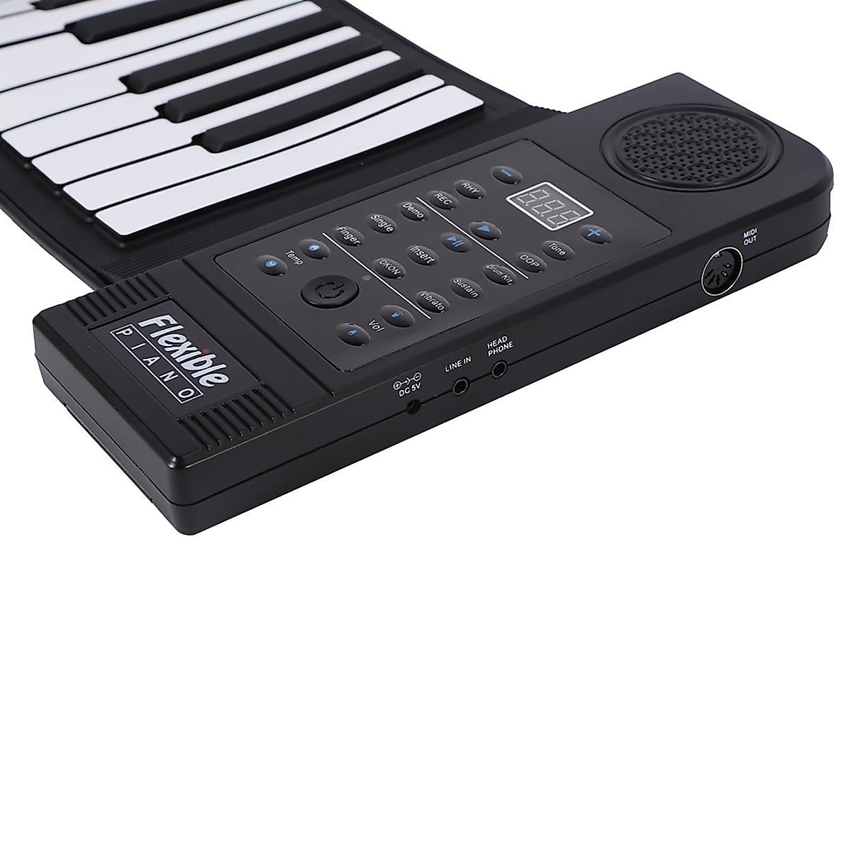 Portable 61-Keys Roll up Piano, Soft Silicone Flexible Electronic Digital Music Keyboard Piano Fit for Piano Beginner Support Recording, Playback, Programming