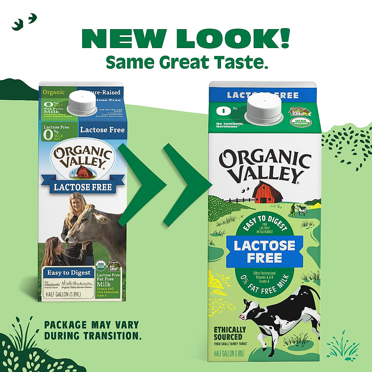 Organic Valley Fat Free Milk, Ultra Pasteurized, Lactose Free, 64 Fl.Oz