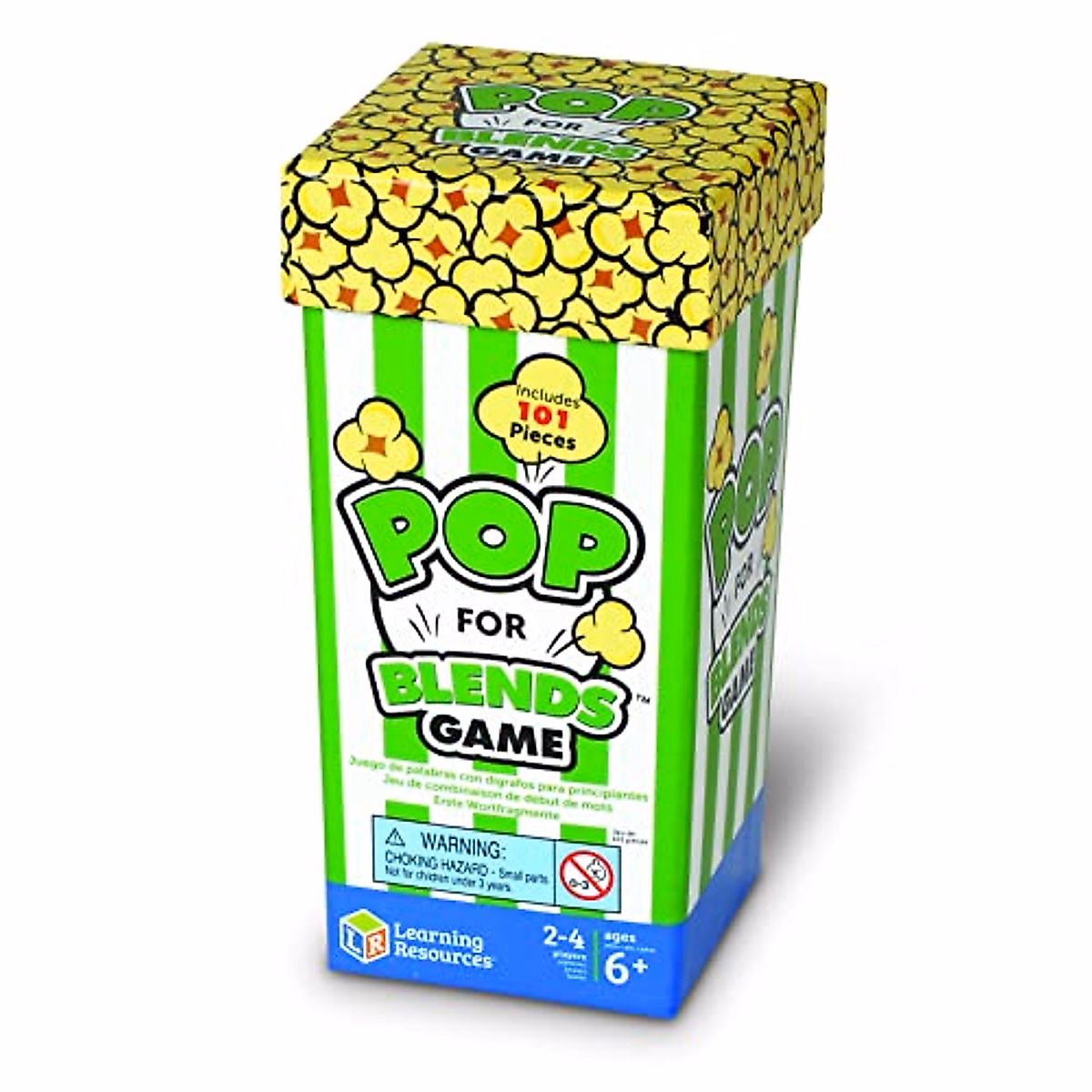 Learning Resources Pop for Blends Game,Phonics Game, 2-4 Players, 92 Cards, Ages 6+