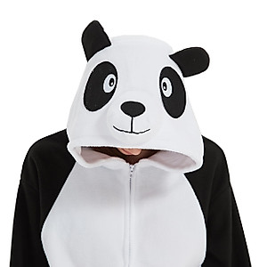 Mango2wind Panda Onesie Adult Panda Costume Woman Man Panda Onesies Pajama (US, Alpha, Medium, Regular, Regular, Panda-Zip)