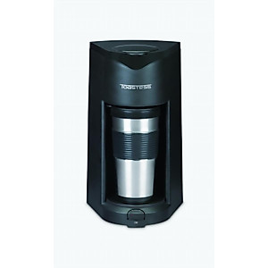 Toastess Silhouette 800-Watt Personal-Size Coffeemaker with Stainless-Steel Travel Mug