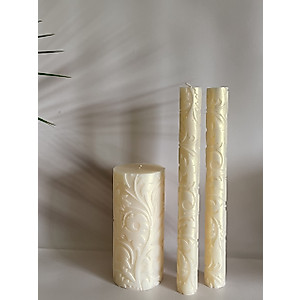 Magik Life Unity Candle Set for Wedding - Wedding Unity Set for Reception and Ceremony - Candle Sets - 6 Inch Pillar and 2 * 10 Inch Tapers