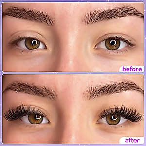 Lash Extension Kit Bond and Seal 200pcs DIY Lash Clusters Kit 8-16MM CD Curl Eyelash Extension Kit Wispy Individual Lashes Kit Eyelash Clusters by Ruairie