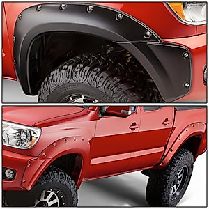 GUDTAKE 4pcs Wheel Fender Flares Front Rear Left Driver Right Passenger Abs Thermo Plastic Pocket Riveted Style 55680PM