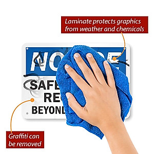 SmartSign “Notice - Safety Shoes Required Beyond This Point” Sign | 7" x 10" 3M Reflective Aluminum
