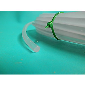 KOMORAX 50 Ft Long .22 Inch Solid Vinyl Sling Spline Awning Cord Chair Lounge Replacement Outdoor Patio Lawn Garden Pool Furniture Clear