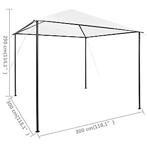 Outdoor Gazebo Barbecue Hard-top Pavilion Gazebo 9.8'x9.8' Anthracite Fabric and Steel 0.6 oz/ft² for Backyard Patio Lawn Garden