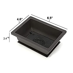 C CRYSTAL LEMON 3 Pack, Bonsai Pots, Bonsai Tree Pots with Trays - Built in Mesh, Six Inch Large Planters Durable Shatter Proof Poly-Resin