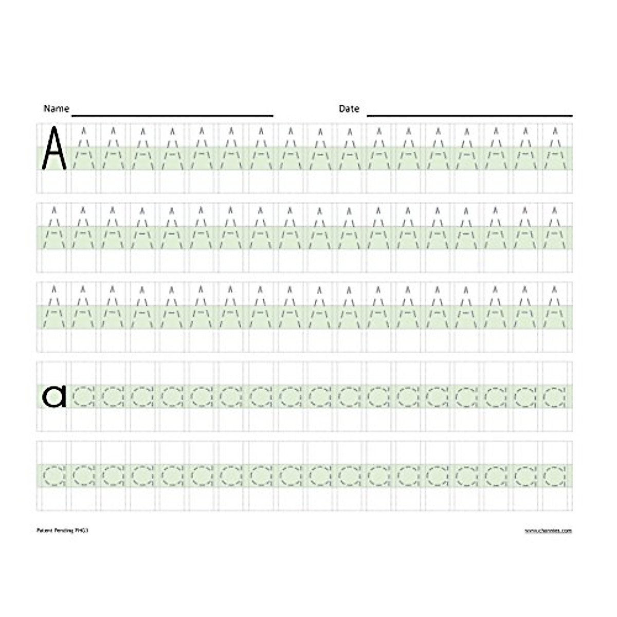 Channie’s Easy Peasy Alphabet Tracing & Writing Pad, Practice Handwriting & Printing Workbook; 2-Pack Contains Total of 160 Pages Front & Back, 80 Sheets, Grades Pre-K - 1st, Size 8.5” x 11”, 2-Pack