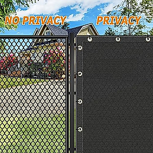 KANAGAWA 5ft x30ft Privacy Screen Fence, 90% Blockage Heavy Duty 175 GSM Fencing Mesh Net Cover for Outdoor Wall Garden Yard Backyard Cable Zip Ties Included Black-Available for Customied Sizes