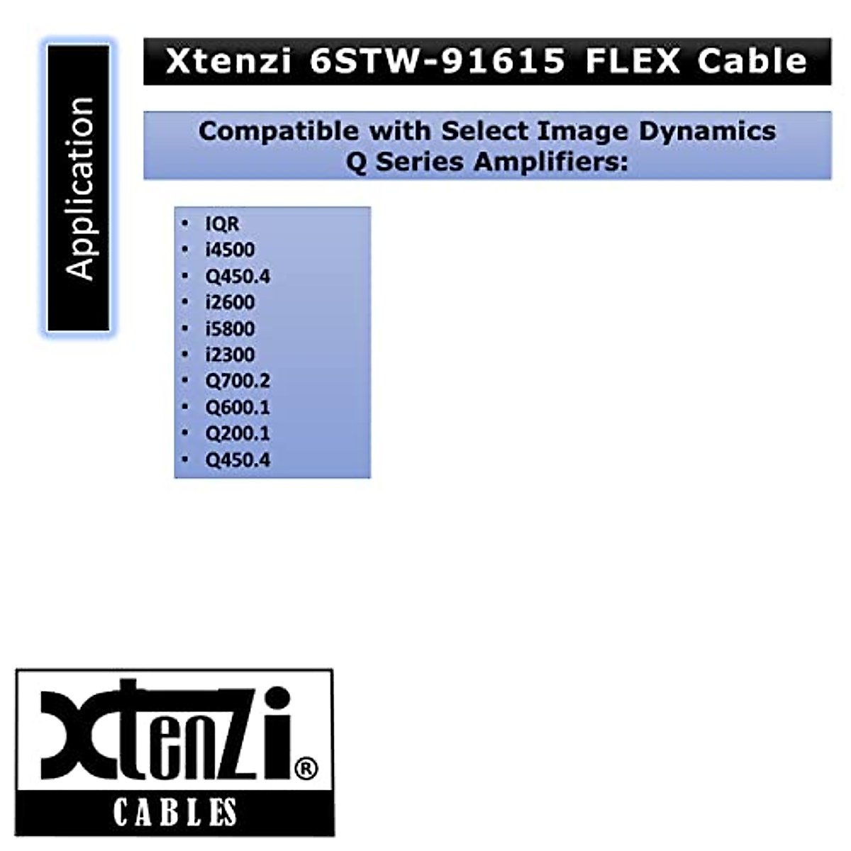 Xtenzi 6Pin Flex Cable XTFC Wire Accessory XT91615 for Amp Remote Knob Compatible with Image Dynamics Q Series Amplifiers