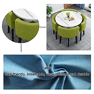 Round Dining Table Set With 4 Chair,Small Office Conference Room Tables And Chairs,Round Tables Conference,Space-Saving,Modern Leisur Dining Room Furniture For Kitchen Lounge Living Room ( Size : B6 )