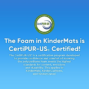 KinderMat, 5/8" Thick with Pillow Section, 4-Section Rest Mat, 45" x 19" x 5/8", Red/Blue, Great for School, Daycare, Travel, and Home, Made in The USA