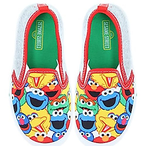 Sesame Street Toddler Sneakers Allover Character Print, Toddler Size 7, Multi