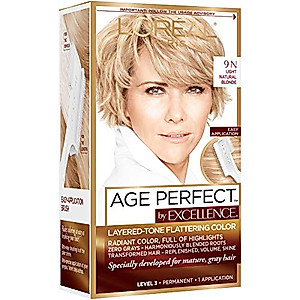 L'Oreal Paris Age Perfect Permanent Hair Color, 9N Light Natural Blonde, 1 kit