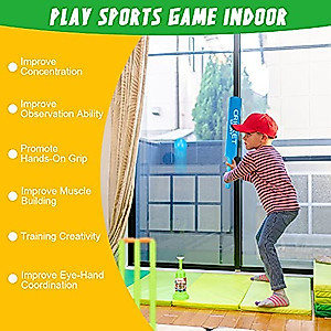 Kids Cricket Set Kids Plastic Cricket Bat Ball Stumps Set ABS Plastic Cricket Bat Set Cricket Bat and Ball Beach Wicket Stand Kit for Children Parent-Child Sports Game Gift for Boys and Girls 6-10