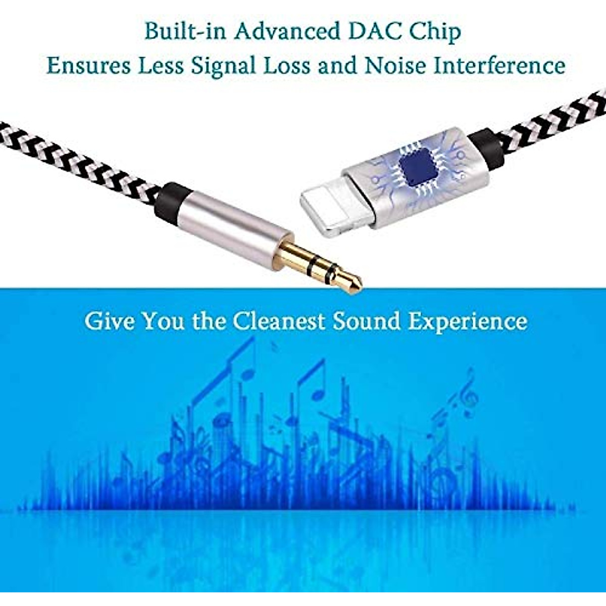 [Apple MFi Certified] AUX Cord for iPhone, Veetone 2Pack Lightning to 3.5mm AUX Stereo Audio Cable Compatible with iPhone 12/12 Pro/11/XS/XR/X 8/iPad, iPod to Home Speaker/Car Stereo/Headphone(Silver)