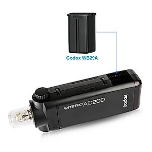 GODOX WB29A WB29B Lithium Battery Replacement for AD200 Pro AD200 AD300 Pro Strobe Flash, 14.4V 3000mAh Li-ion Battery Pack, No Need to Worry Energy Supply