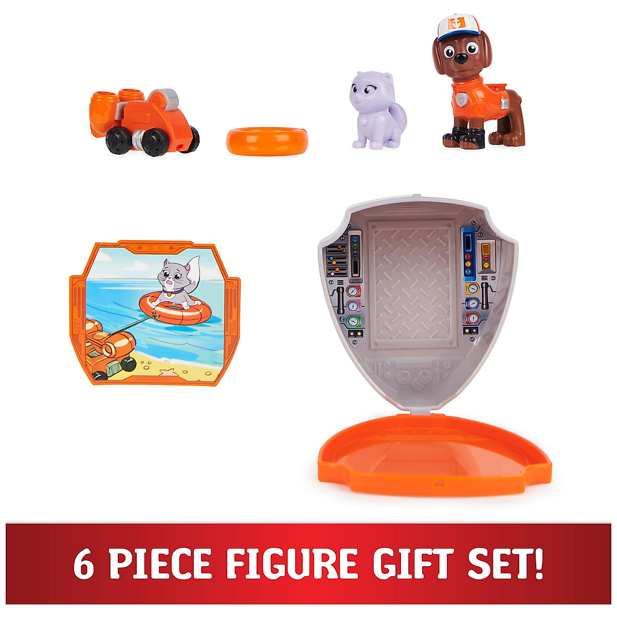 Paw Patrol, Zuma’s Deluxe Movie Transforming Toy Car with Collectible Action Figure, Kids Toys for Ages 3 and up