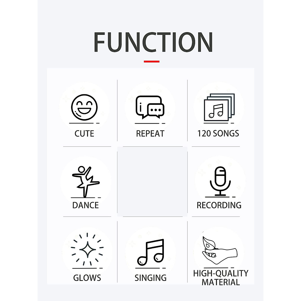 Keculf Cactus Toy - Talking, Singing Cactus Toy, Mimicking Musical Cactus with LED Light, Repeats What You Say with Songs in English for Babies Cactus Toy Mimic Gift Box Packaging