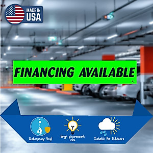 VERSA-TAGS 7.5" Black/Green Vinyl Number Decals 11 Dozen Set Windshield Pricing & 1 Pack of Each of Extra Clean, Financing Available, We Finance 14.5" x 2.75" Sticker Windshield Decal Auto Dealership