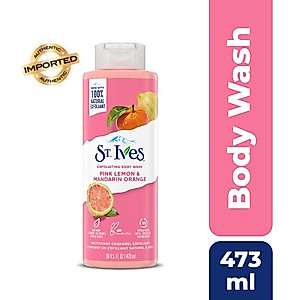 St. Ives Pink Lemon & Mandarin Orange Exfoliating Body Wash 16 Fl Ounces