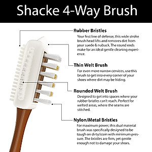 Shacke Suede & Nubuck 4-Way Leather Brush Cleaner