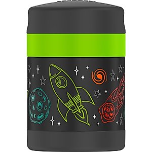 THERMOS Stainless Steel Vacumm Insulated 10 Ounce Food Jar with Spoon, Space
