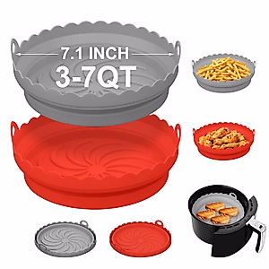 Air Fryer Silicone Liners for Ninja Air Fryer, Air Fryer Silicone Pot for Ninja AF101 Air Fryer and Ninja Air Fryer Pro 4-in-1 with 5 QT Capacity