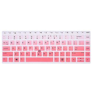 HP Elitebook Keyboard Cover Skins Compatible 14" HP Elitebook 840 G5nr / HP 14" Elitebook 745 G5 / 14" HP Zbook 14U G5 wm,14in HP Laptop Cover (Ombre Hot Pink)