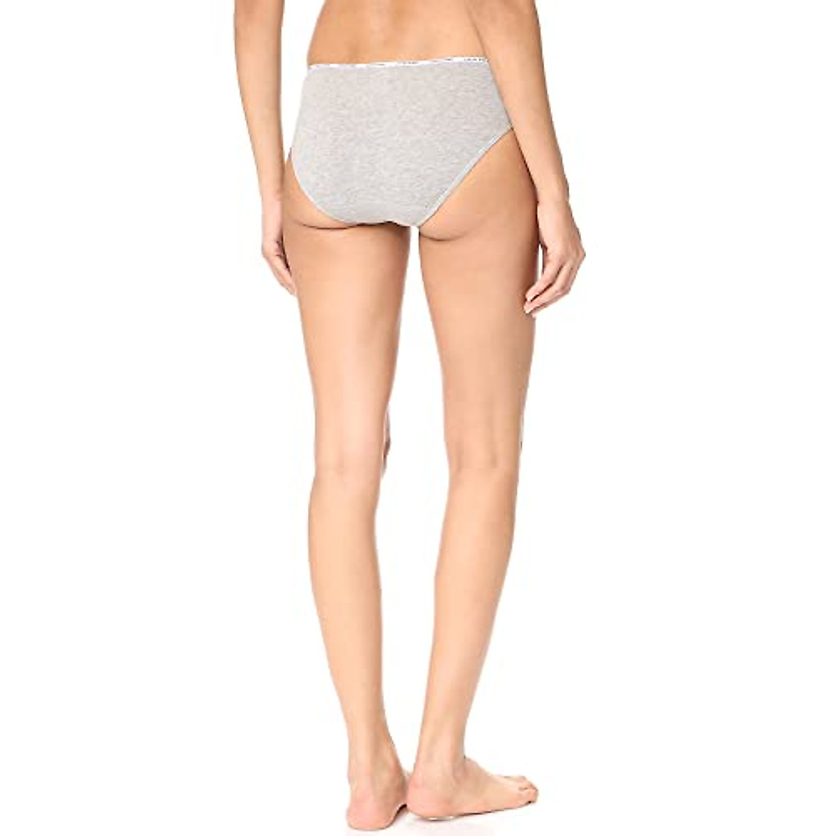 Calvin Klein Women's Cotton Stretch Logo Multipack Bikini Panty, Black/White/Grey Heather, Medium