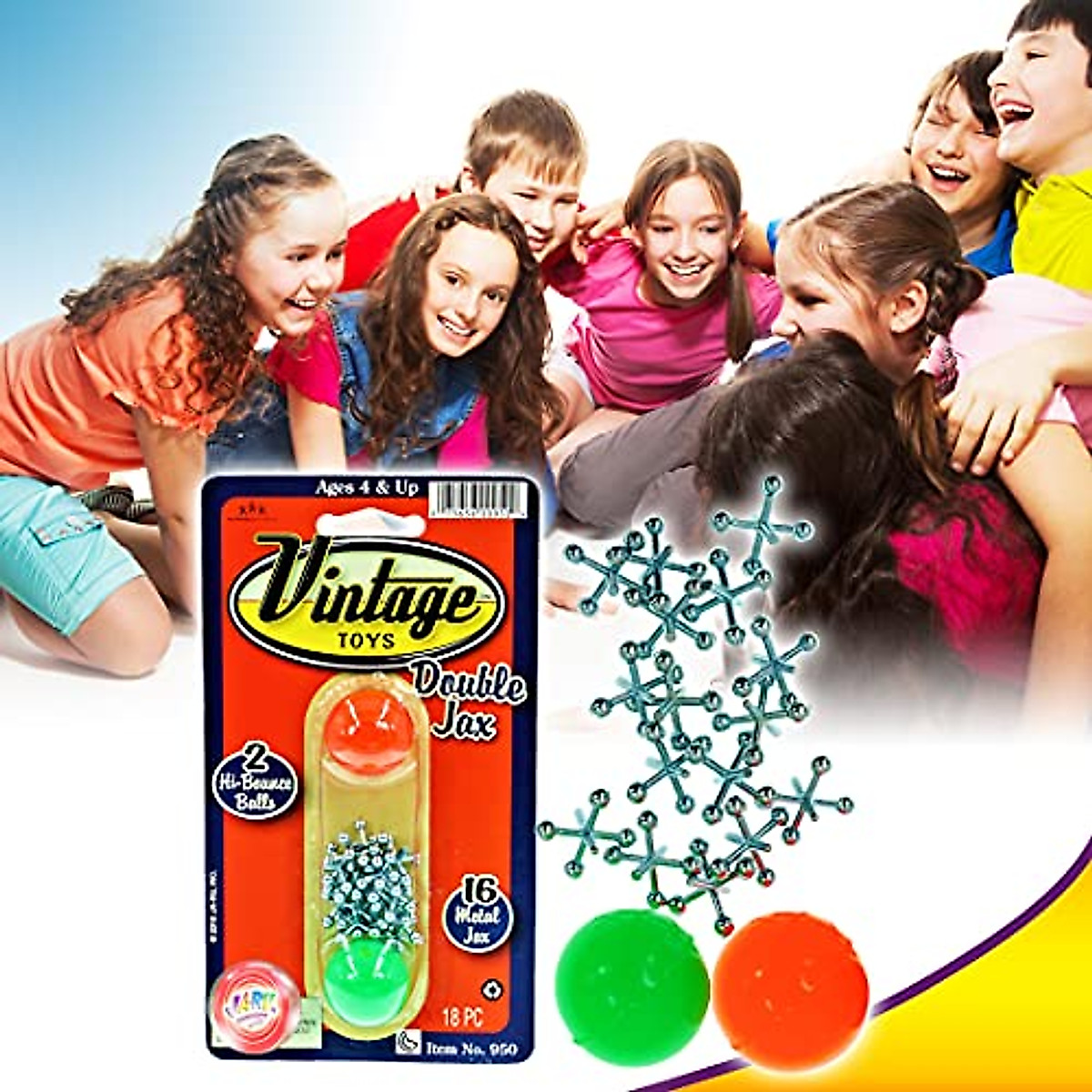 Vintage Metal Jacks Game Set: Classic Family Fun & Retro Toy