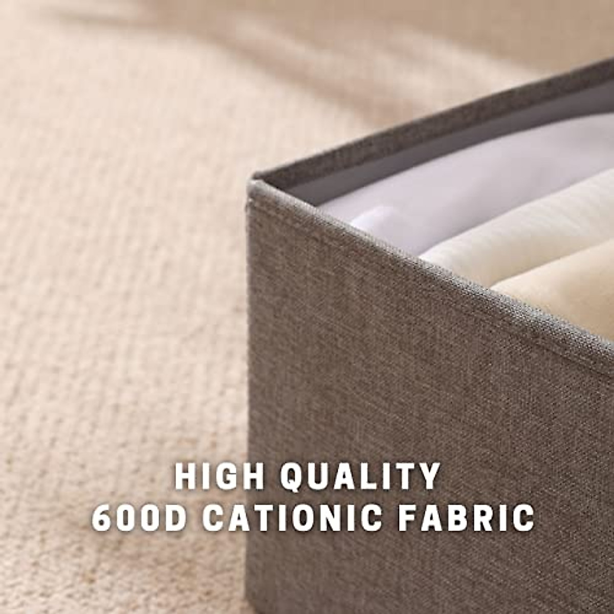 tianzong 3-Piece Set Wardrobe Clothes Organizer, Extra-Large Clothes Organizer for Jeans and Folded Clothes (5 + 7 + 9 Grids, Light Grey)