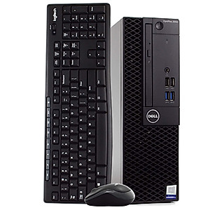 Dell Optiplex 3050 Desktop Computer PC, Intel Quad-Core i5, 500GB HDD Storage, 8GB DDR4 RAM, Windows 10 Pro, DVD, WiFi, New 24in Monitor, Wireless Keyboard and Mouse (Renewed)