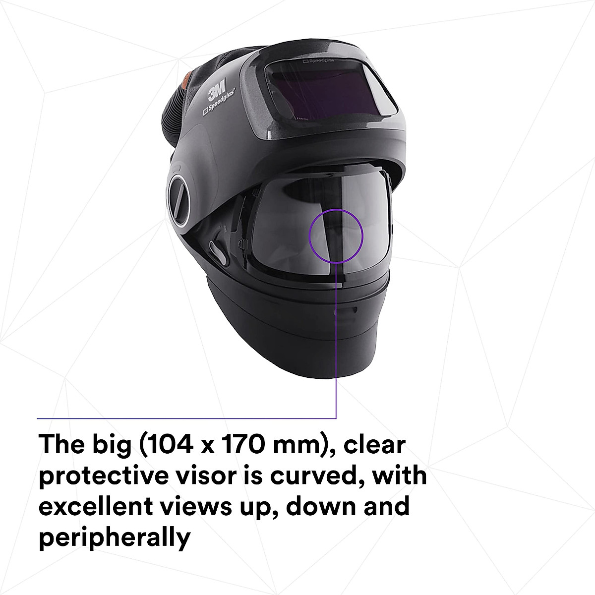 3M Speedglas Heavy-Duty Welding Helmet G5-01 with G5-01TW ADF and Adflo High-Altitude PAPR Assembly, Bluetooth, Natural Color Technology, 46-1101-30i , Black