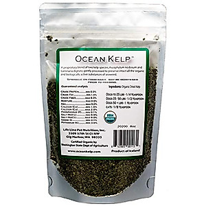 Life Line Pet Nutrition Organic Ocean Kelp Supplement for Skin & Coat, Digestion in Dogs & Cats, 8oz (20200)