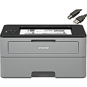 Brother HL-L2350DW Monochrome Compact Laser Printer with Wireless and Duplex Printing + Printer Cable