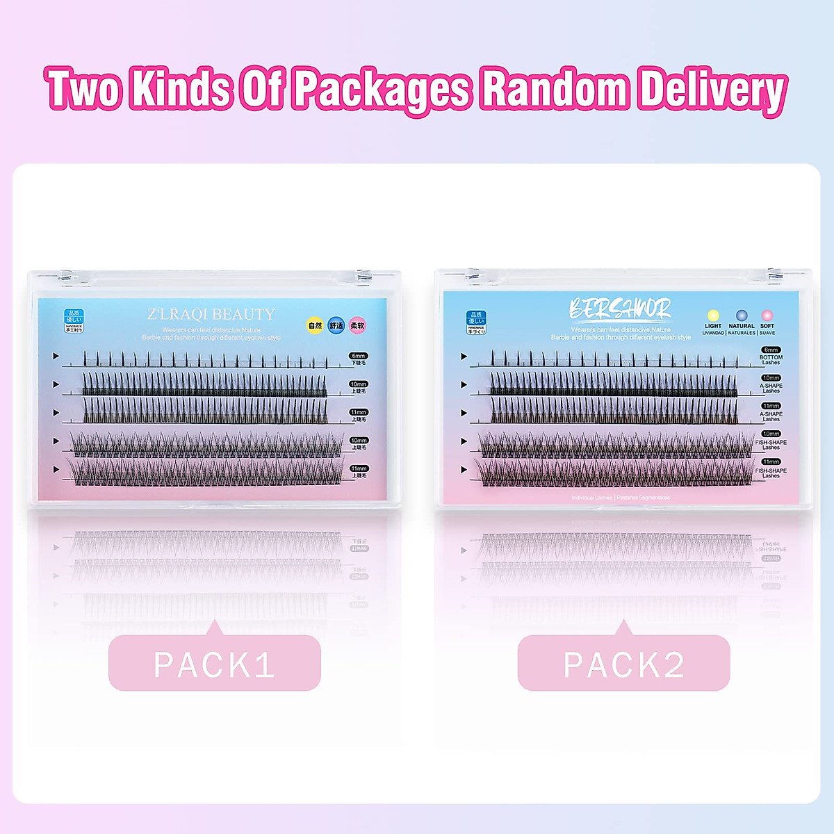 BlueSmurfs Individual Fairy Eyelashes Extensions Fluffy DIY Cute Eye Cluster Eyelashes Natural Faux Mink False Eye Lashes Multipack of 170 Mini Individuals Fairy Lash Clusters (Include Bottom Lashes)