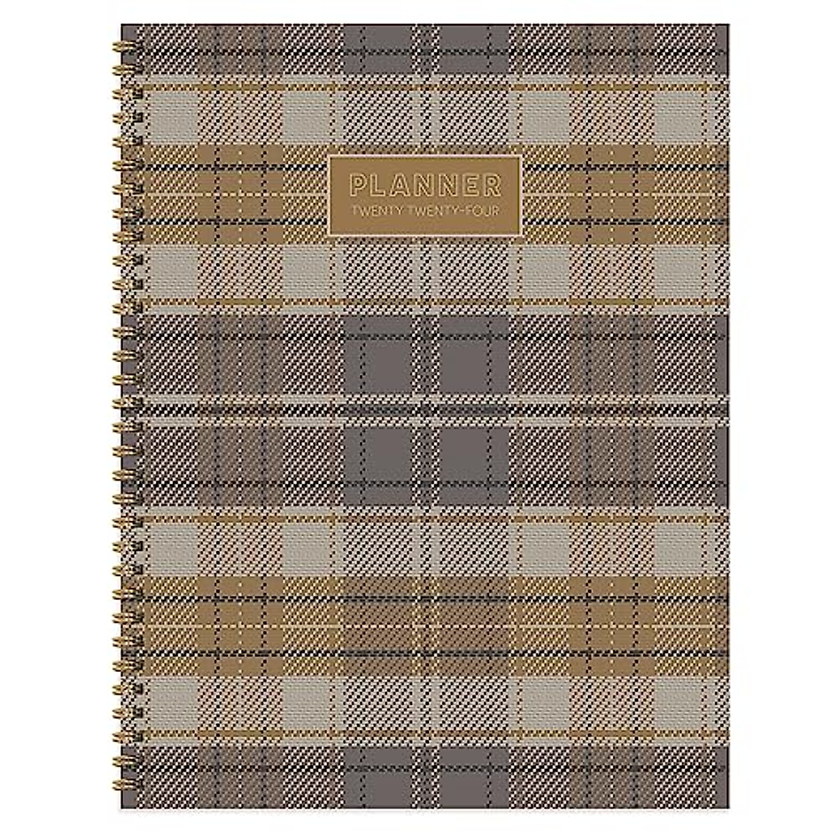 TF PUBLISHING 2024 Hunter’s Lodge Plaid Large Weekly Monthly Planner | Life Planner with 2 Page Spreads | 12 Month Calendar and Planning Prompts | Planner for School or Work | 9"x11"