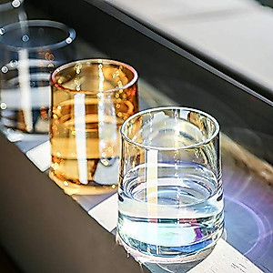 ALENXYA 4-piece Whiskey Glass, Nordic Crystal Glass,Cocktail Glass,Vintage Scotch Glass,Juice Glass Coffee Cup,Tea cup,8.11Oz