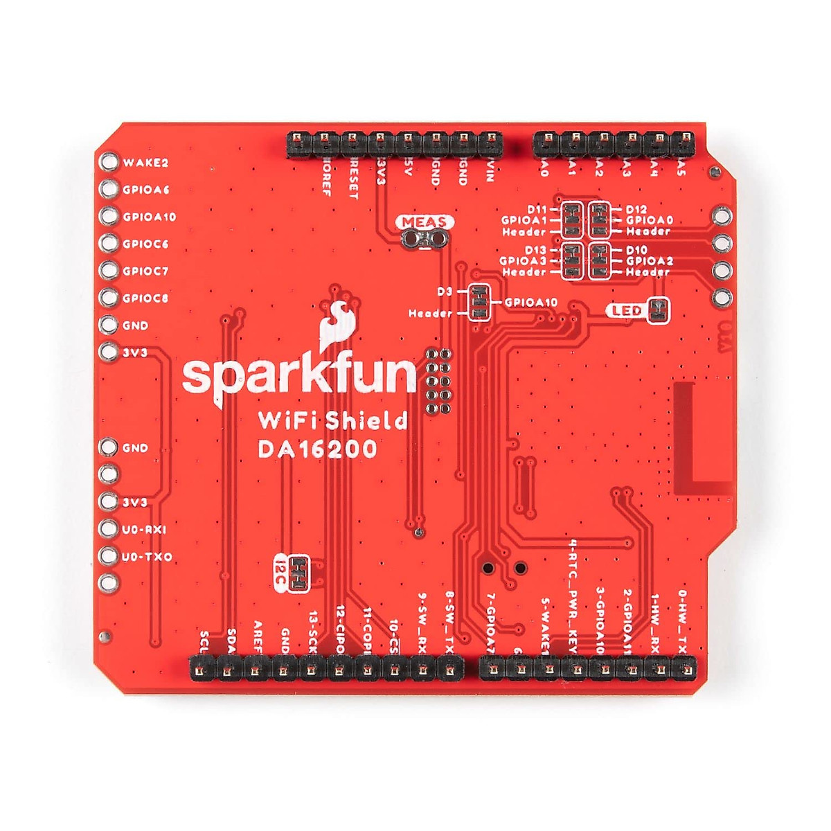 SparkFun Qwiic WiFi Shield - DA16200 -Ultra Low Power IOT WiFi Module -4MB Flash Memory -Qwiic Connector -Internet of Things -RTC Clock -On-Board chip Antenna -Three Ultra Low Power Sleep Modes