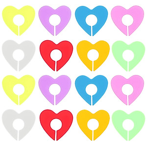 KICHOUSE 2 Sets 16 Pcs Wine Glass Marker Wedding Decoration Wine Bottle Labels Portable Cup Heart Shaped Ring Cup Recognizer Cup Silicone Labels Wine Glass Identifiers Drink Markers Hawaii