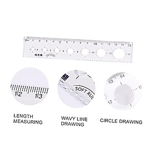 Operitacx 4 Set Suit Stationary Tools for Math Protractor Triangular Ruler Clear Ruler Geometry Ruler Protractor Ruler Rulers Stationery Plastic Ruler Unisex to Draft