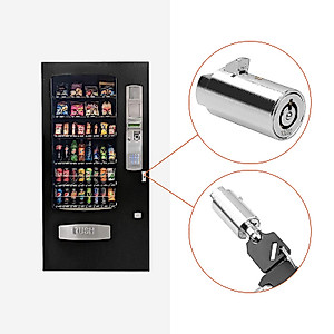 STARVAST Tubular Key Lock for Vending Machines, Zinc Alloy, Chrome, 2 Pack