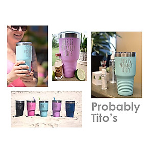 Piper Lou | This is Probably Tito's, Stainless Steel Insulated Tumbler with Lid - Royal | 20 Oz.