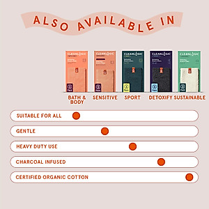 Cleanlogic Body Exfoliating Cloth, Stretchy Exfoliator Bath and Shower Washcloths for Smooth and Softer Skin, Reusable Daily Skincare Tool, Assorted Colors, 3 Count Value Pack