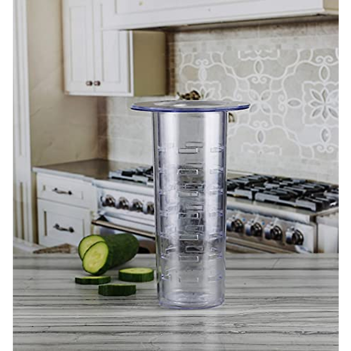 Style Setter Patchwork Beverage Dispenser Cold Drink Dispenser w/ 2.4-Gallon Capacity Glass Jug, Ice Insert, Fruit Infuser, Galvanized Base, Leak Proof Spigot Great for Parties Weddings