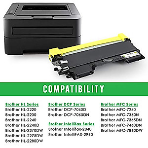 LINKYO Compatible Toner Cartridge Replacement for Brother TN450 TN-450 TN420 (Black, High Yield, 2-Pack)