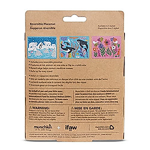 Munchkin® WildLove Reversible Silicone Placemat for Kids, 1pk, Polar Bear