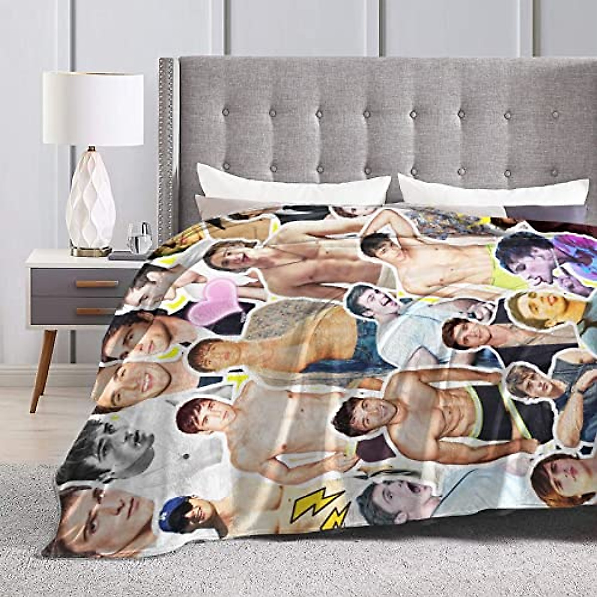 Blanket Jacob Elordi Soft and Comfortable Warm Fleece Blanket for Sofa, Office Bed car Camp Couch Cozy Plush Throw Blankets Beach Blankets